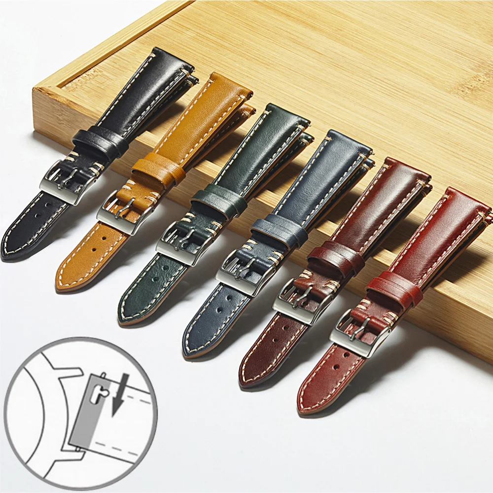 Correa-de-reloj-de-cuero-Retro-Para-hombre-y-mujer-correa-de-piel-de ...