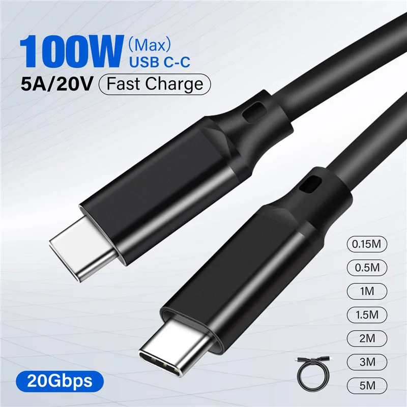 Full function 20Gbps Type C Cable USB3.2 gen2 *2 USB C 20G Data ...
