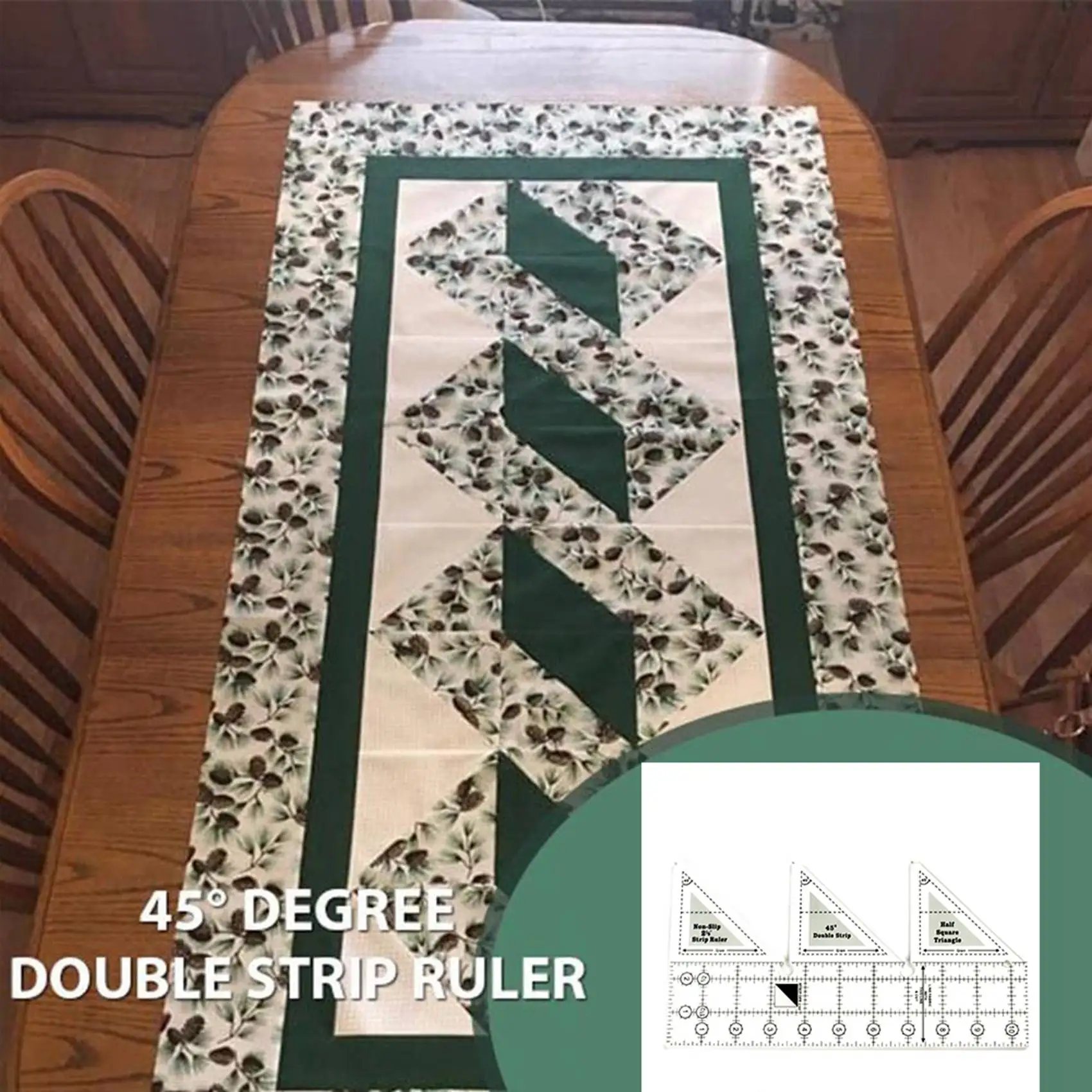 Creative-Ruler-Grids-45-Degree-Double-Strip-Ruler-Non-Slip-Quarter ...