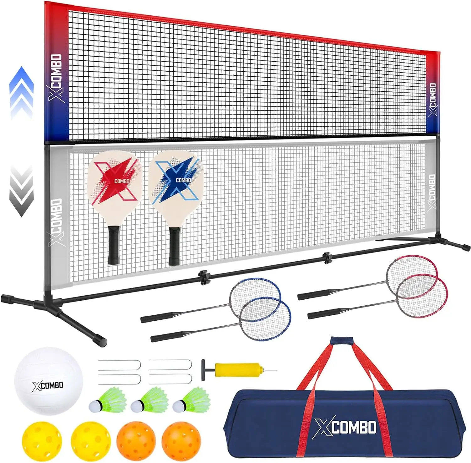 10FT-All-in-One-Badminton-Pickleball-and-u2019-Volleyball-Net-Sets-for ...