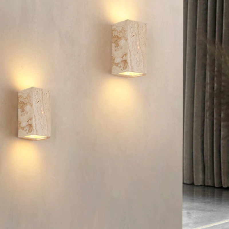 Natural-Yellow-Cave-Stone-Wall-Lamp-Home-Living-Room-Design-Background ...