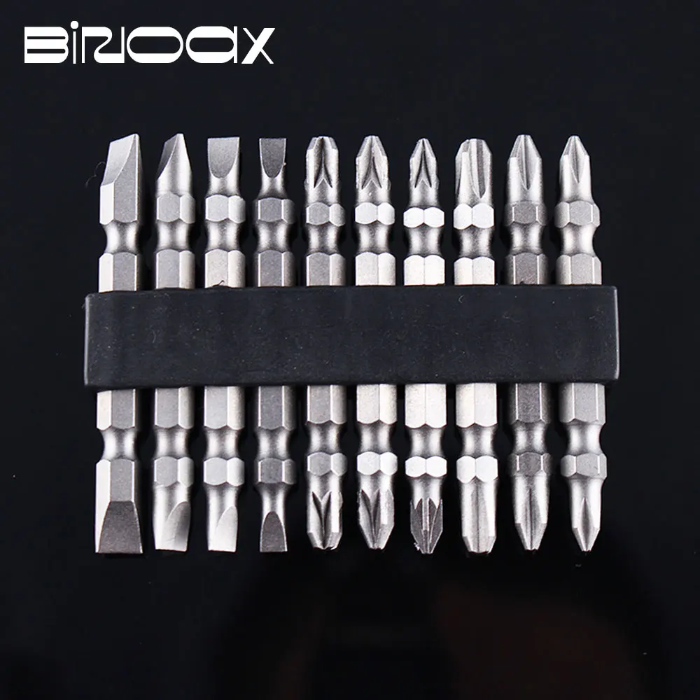 10Pcs-Screwdriver-Bits-S2-65mm-Magnetic-PH-Slotted-Double-Head ...