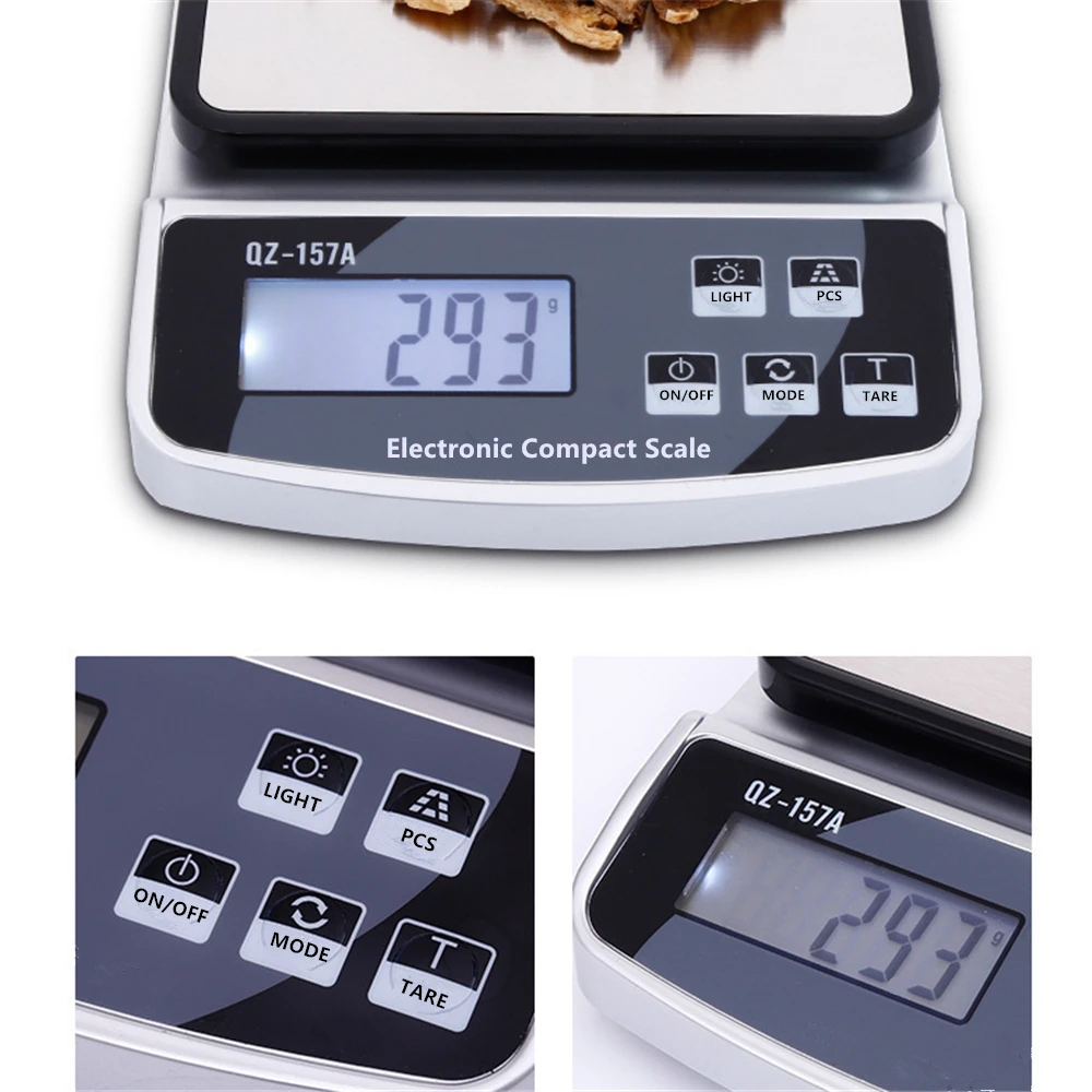 15KG/10KG/3KG Electronic Kitchen Scale Precision Digital Food Scale ...