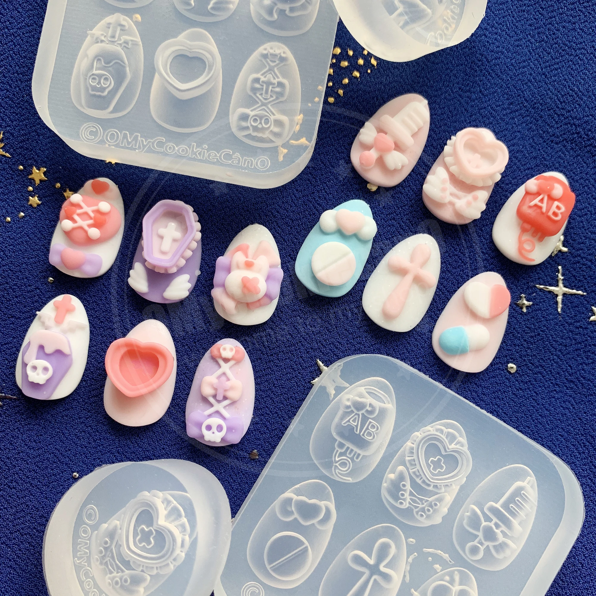 Cute and Creepy Angel and Devil Style Nail Art Stamping Plates with ...