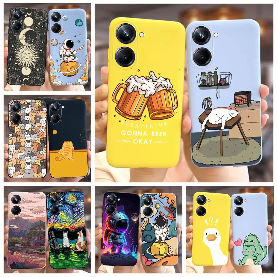 For-Realme-10-Pro-Case-Realme10-4G-Cute-Fashion-Painted-Cover-Soft-TPU ...