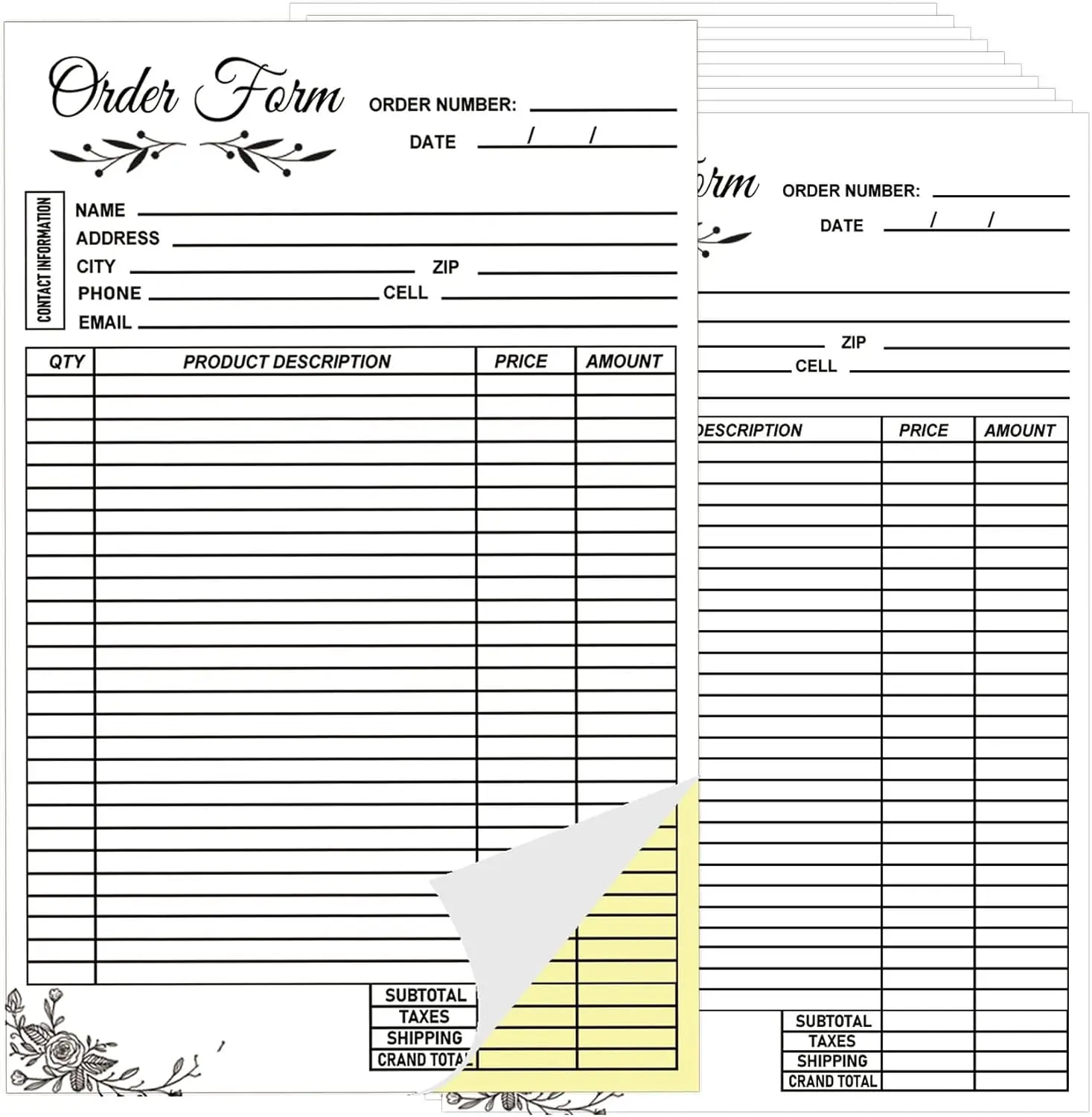 Sales-Invoice-Order-Form-Book-2-Part-Carbonless-Copy-Invoice-Book-for ...