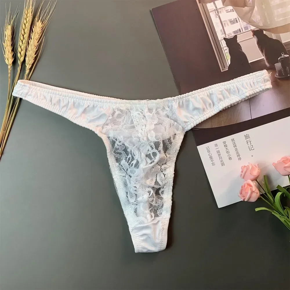 Sexy-Lace-Thongs-For-Men-Sheer-Low-Rise-Waist-G-String-Sissy-Pouch ...