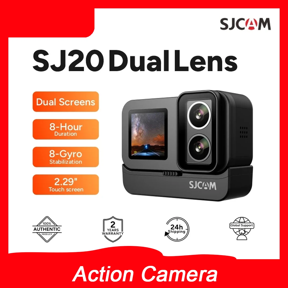 SJCAM-SJ20-Dual-Lens-Action-Camera-4K-Night-Dedicated-Lens-8hrs-Video-Recording-Waterproof-Touch ...