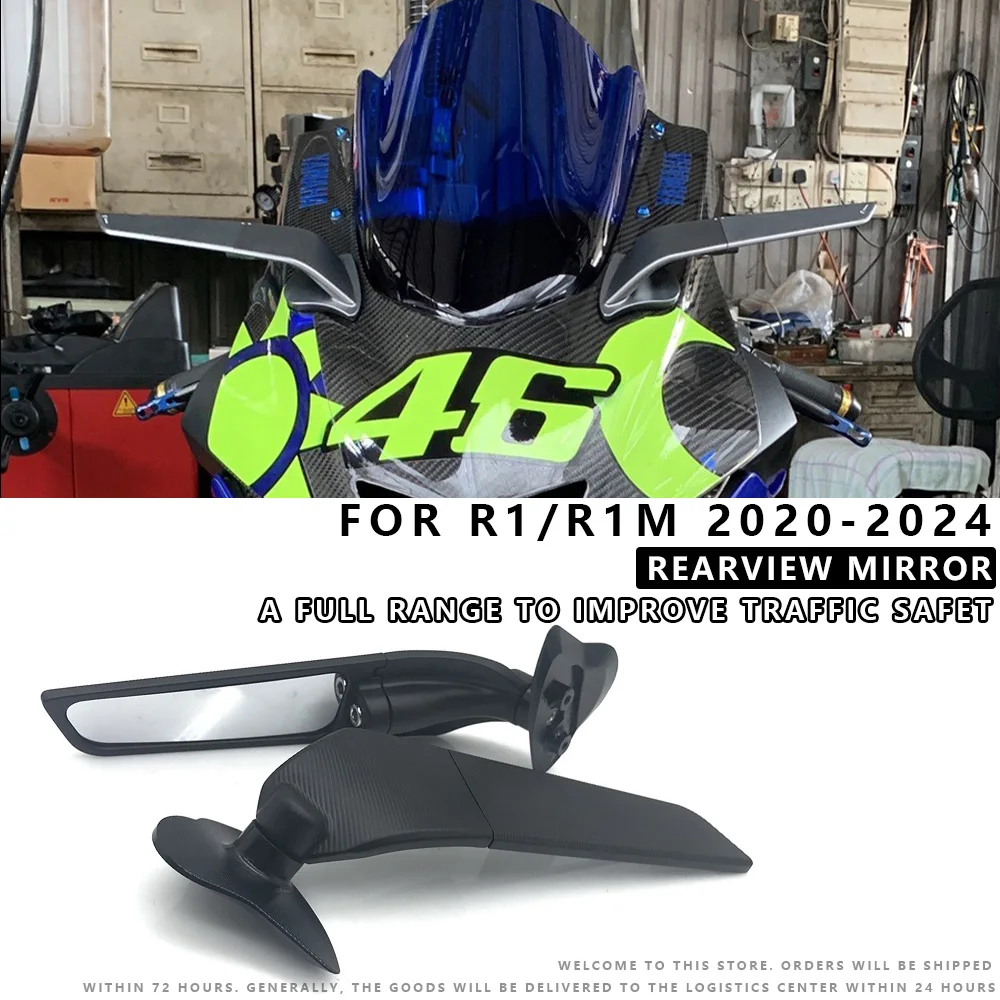 MTKRACING For YAMAHA R1/R1M 2020-2024 Rearview Mirrors Wind Wing ...