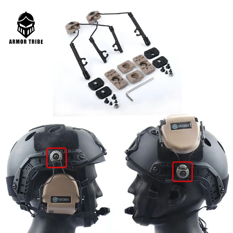 전술 헤드폰 홀더 Comtac 1 2 3 통신 헤드셋 수정 브래킷 360 도 회전, 사냥 액세서리| | - AliExpress
