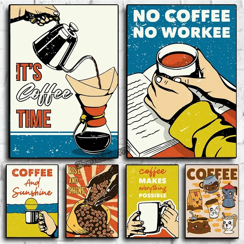 Vintage-Inspired-Coffee-Time-Quote-Cafe-Coffee-Shop-Art-Poster-Canvas ...