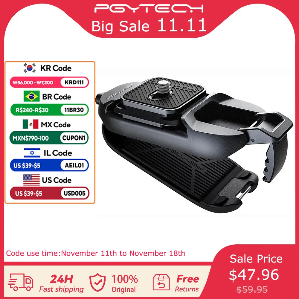 PGYTECH-Beetle-Camera-Clip-with-Plate-Camera-Quick-Release-System-for ...