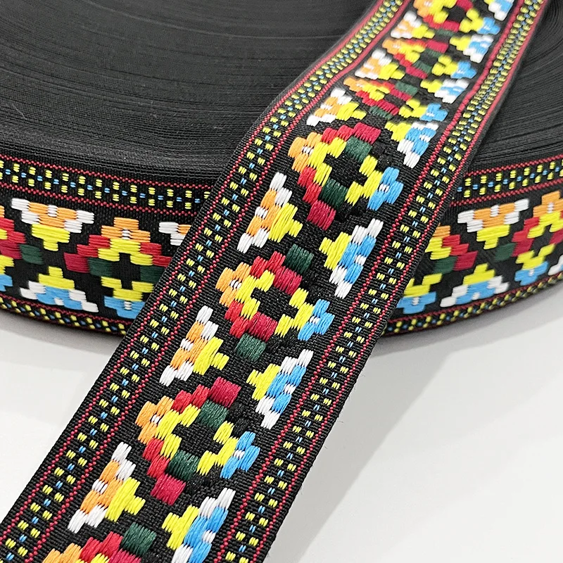 45mm-3Yards-Ethnic-Jacquard-Embroidered-Ribbon-Polyester-Plain-Webbing ...