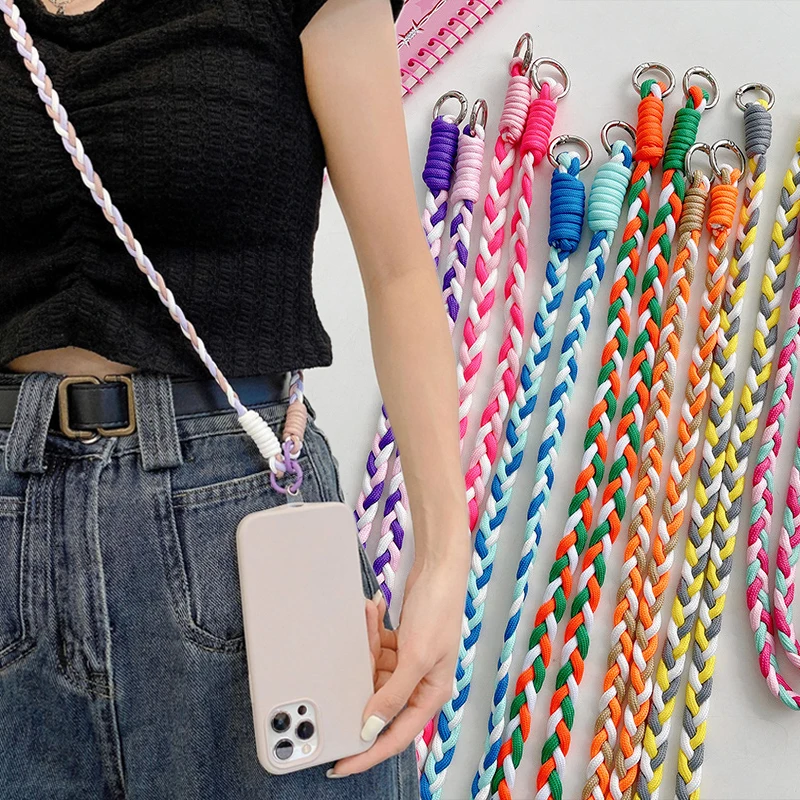 Lanyard-Cross-body-Shoulder-Straps-Keychain-Key-Ring-Braided-Rope-with ...
