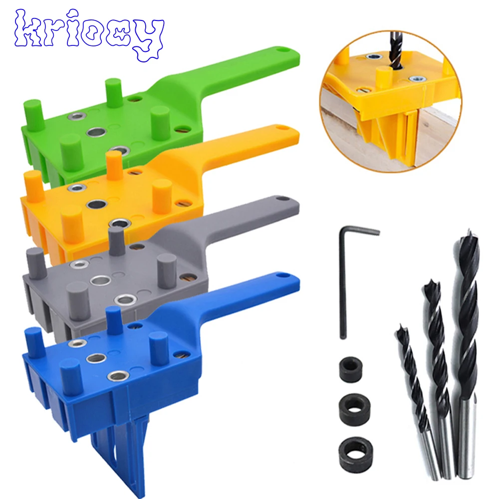 Quick Wood Doweling Jig Plastic Abs Handheld Pocket Hole Jig System 6/8 ...