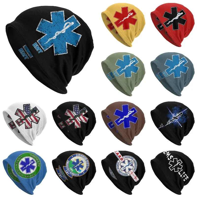 Emt Star Of Life Skullies Beanies Caps Men Women Unisex Street Winter ...