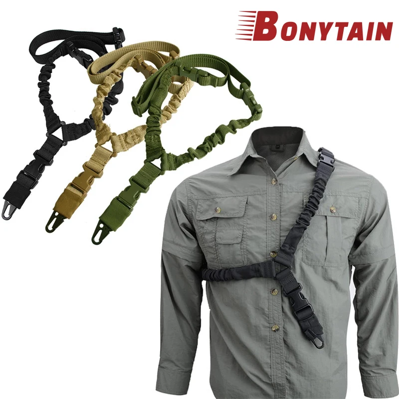 Tactical-Single-Point-Gun-Sling-Shoulder-Strap-Rifle-Rope-Belt-with ...
