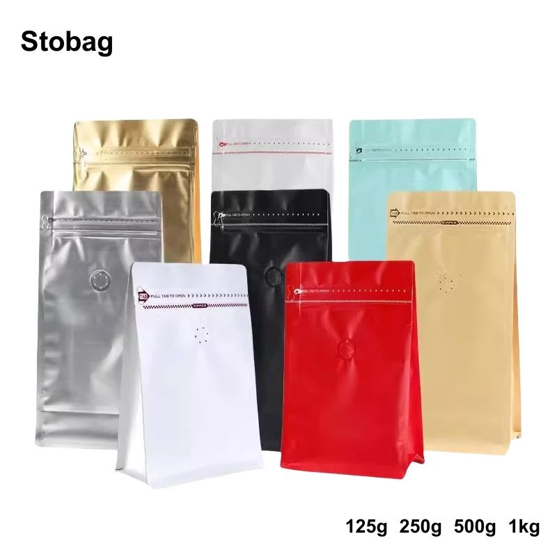 StoBag-50pcs-Coffee-Beans-Packaging-Bag-with-Valve-Aluminum-Foil-Ziplock-Sealed-for-Food-Powder ...