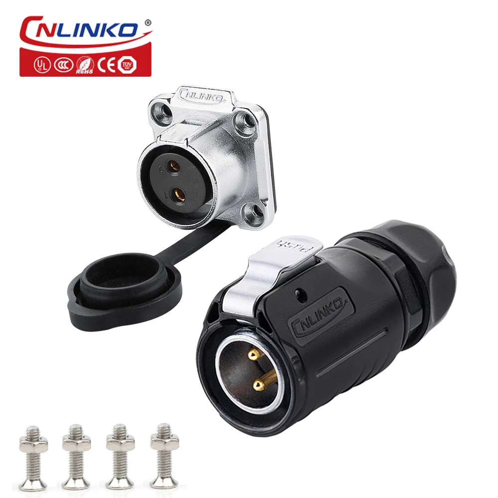Cnlinko M20 2-12 Pin Ip67 Waterproof Panel Mount Socket Quick Connect ...