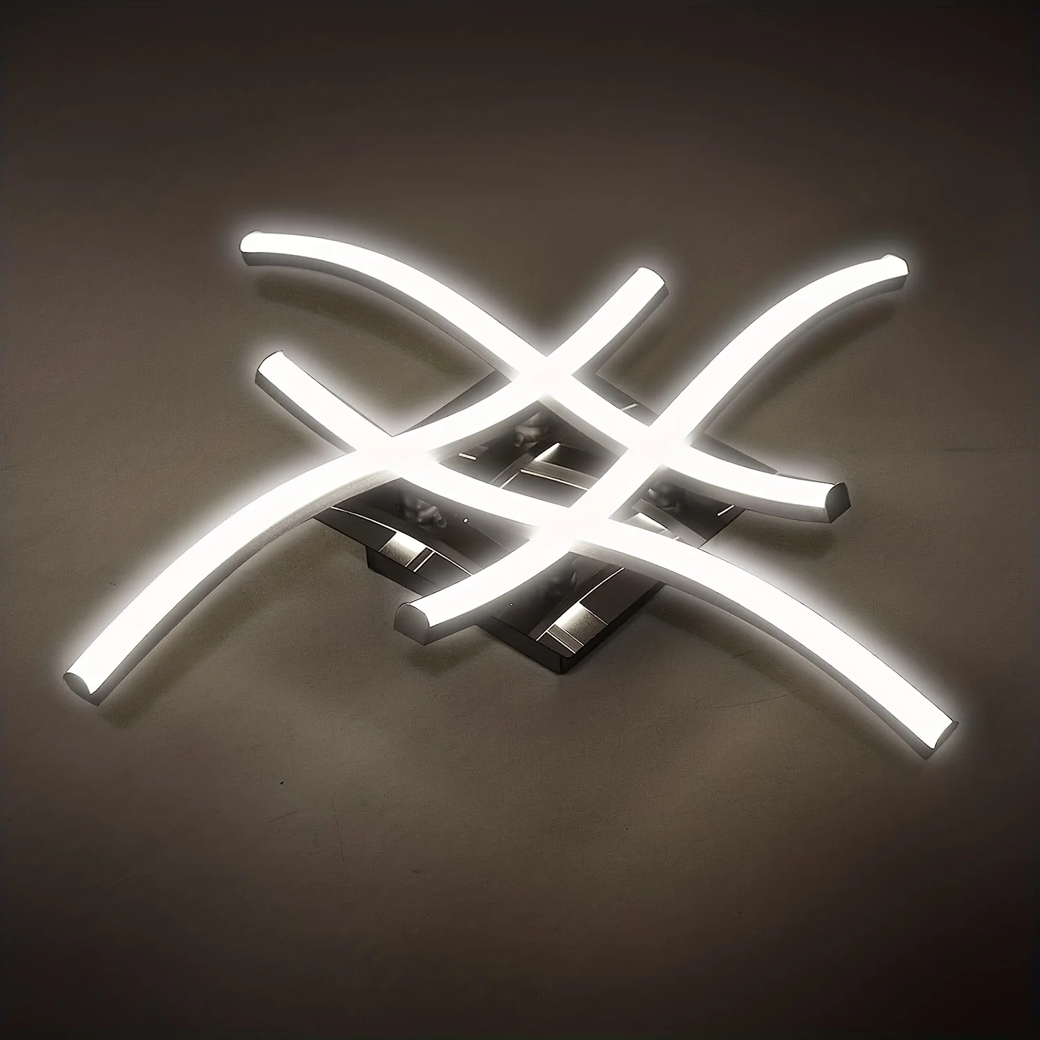 1pc-Modern-Curved-LED-Ceiling-Light-28W-Dimmable-4-Built-in-Panels ...