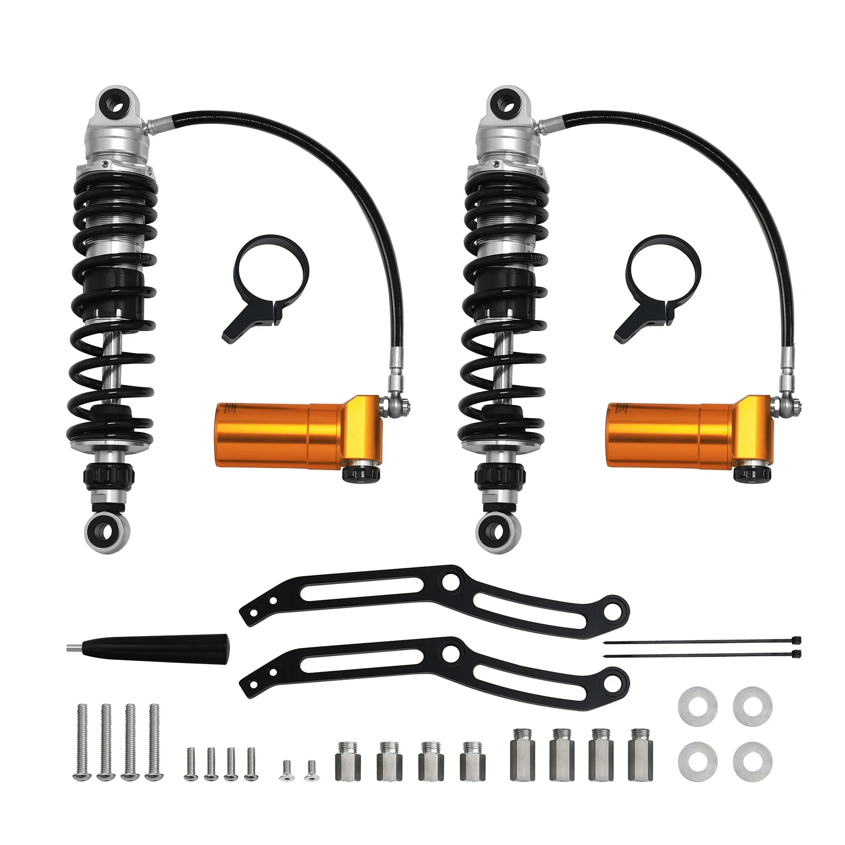 Remote-Reservoir-Rear-Suspension-Shocks-For-Harley-Touring-Road-Glide ...