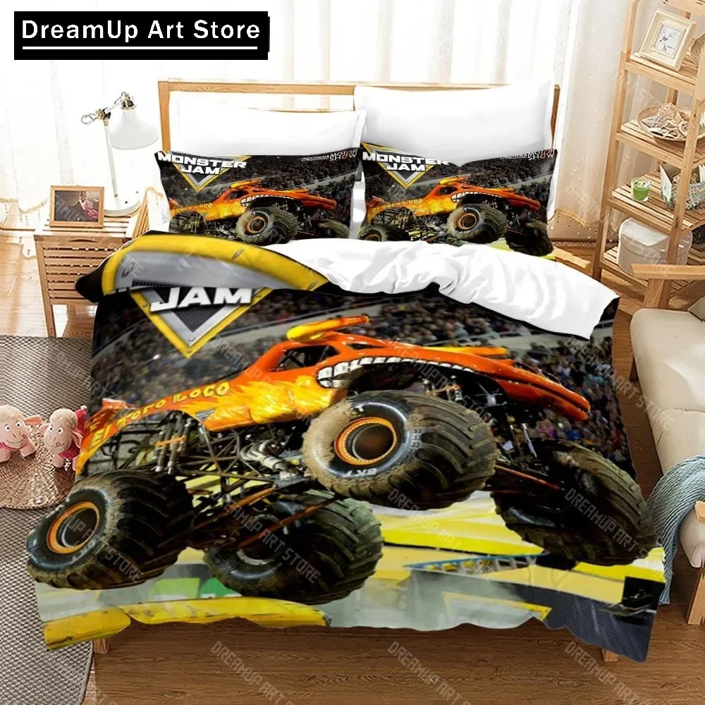 3D Print Anime Monster Jam Bedding Set Single Twin Full Queen King Size ...