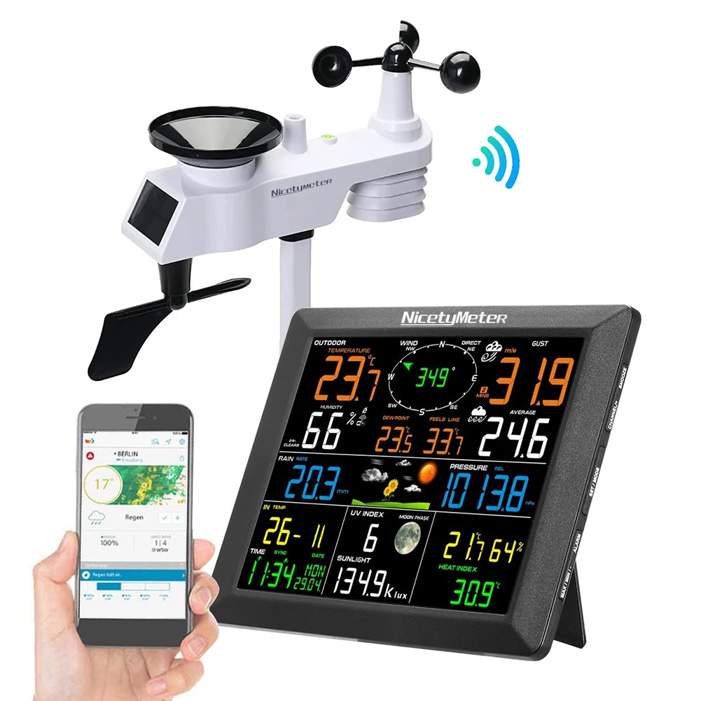 0310 Professional WiFi Weather Station Internet Wireless with Outdoor ...