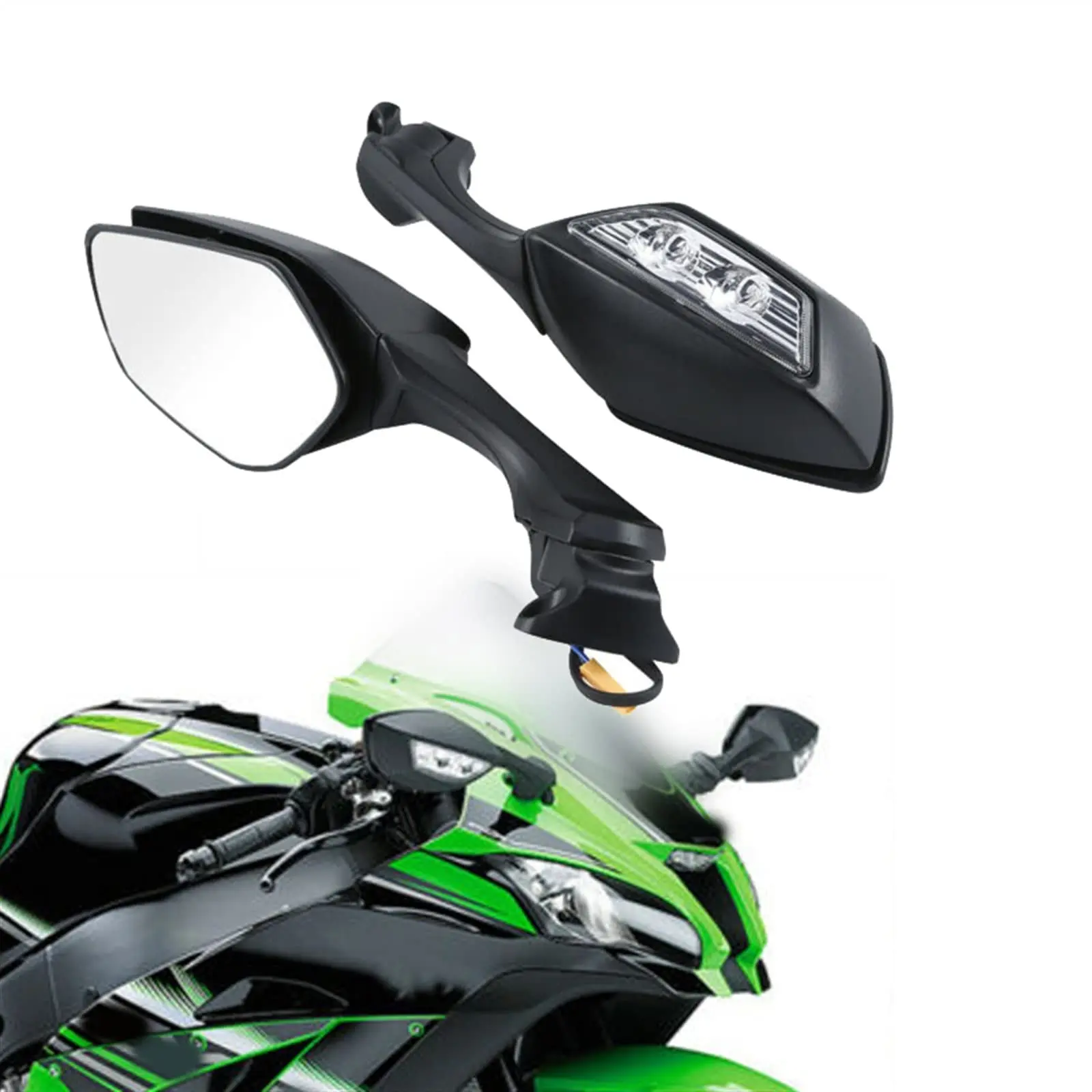 Espejo-retrovisor-LED-para-motocicleta-luz-de-se-al-de-giro-espejos ...