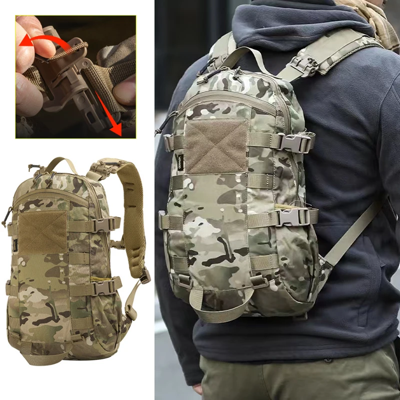 Tactical Molle Shoulder Bag Hydration Military Backpack Camping Hunting ...