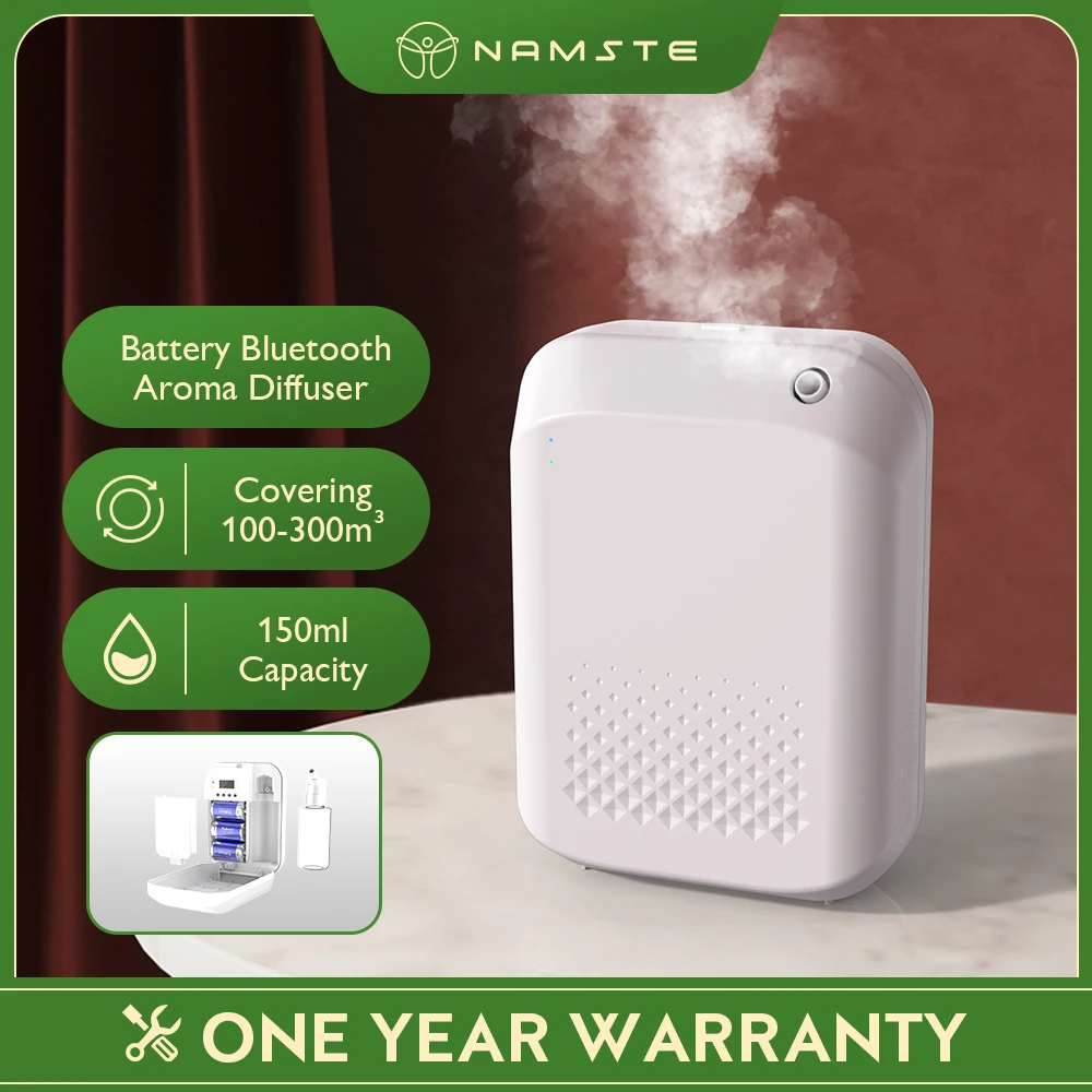 Namste-Bluetooth-Aroma-Diffuser-300m-Battery-Electric-Scent-Diffuser ...