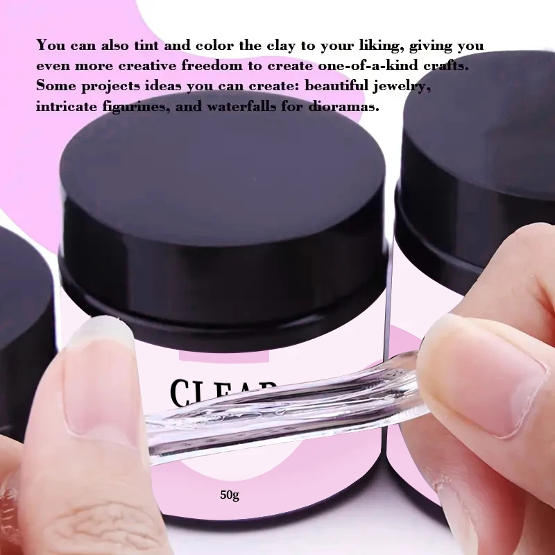 3D-Resin-UV-Clay-100g-Non-toxic-for-DIY-Material-Sculpting-Handcraft ...