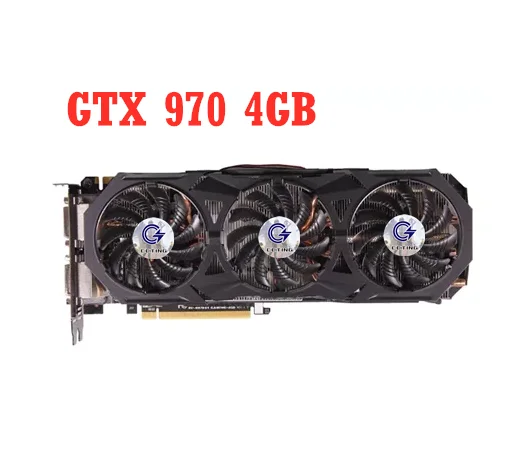 Placas gráficas de vídeo originais GTX970, C Mining, GTX 970, 4G, GPU, NVIDIA, Mapa VGA, HDMI ...