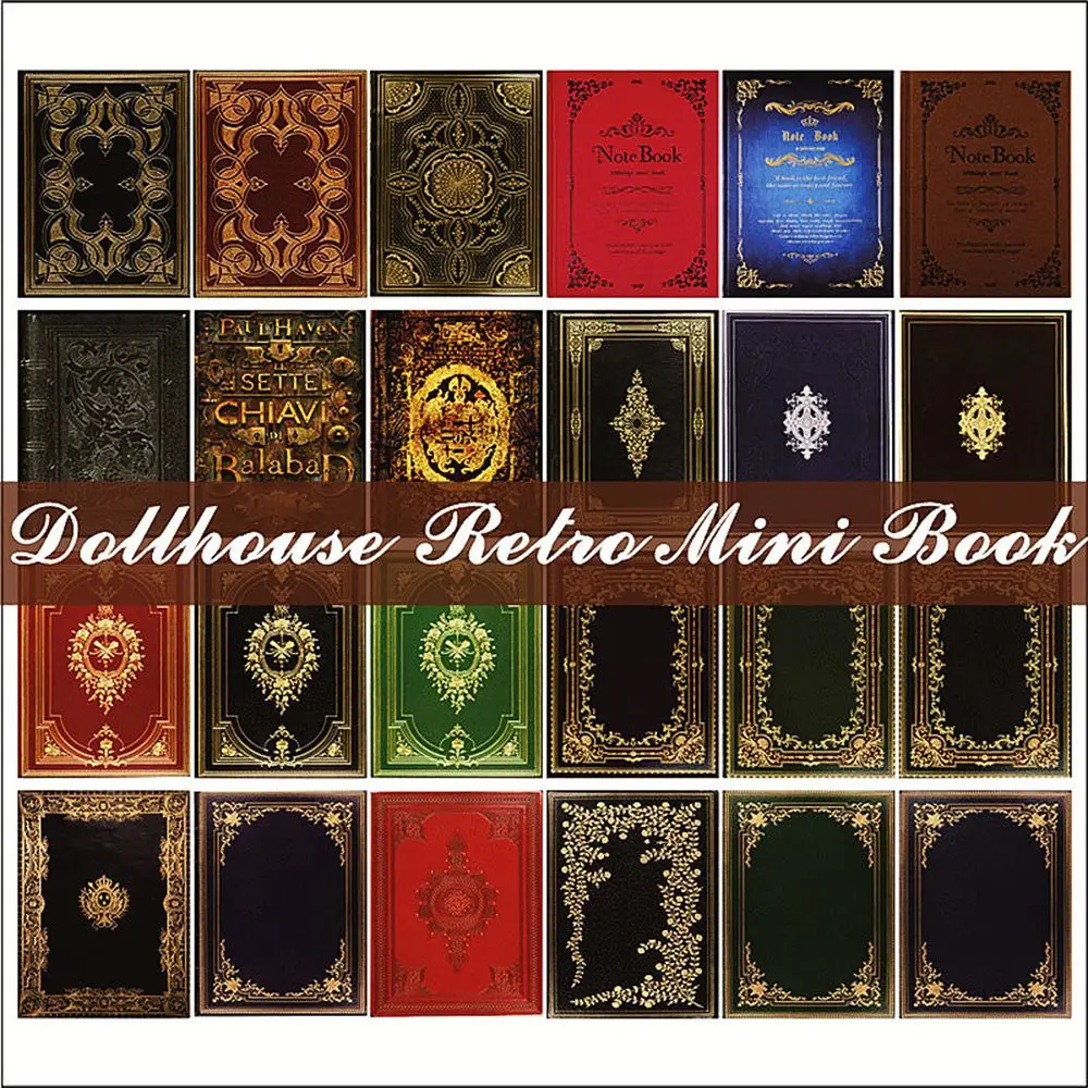 3PCS 1/12 Scale Miniature Book Model Can Be Opened Dollhouse Scene ...