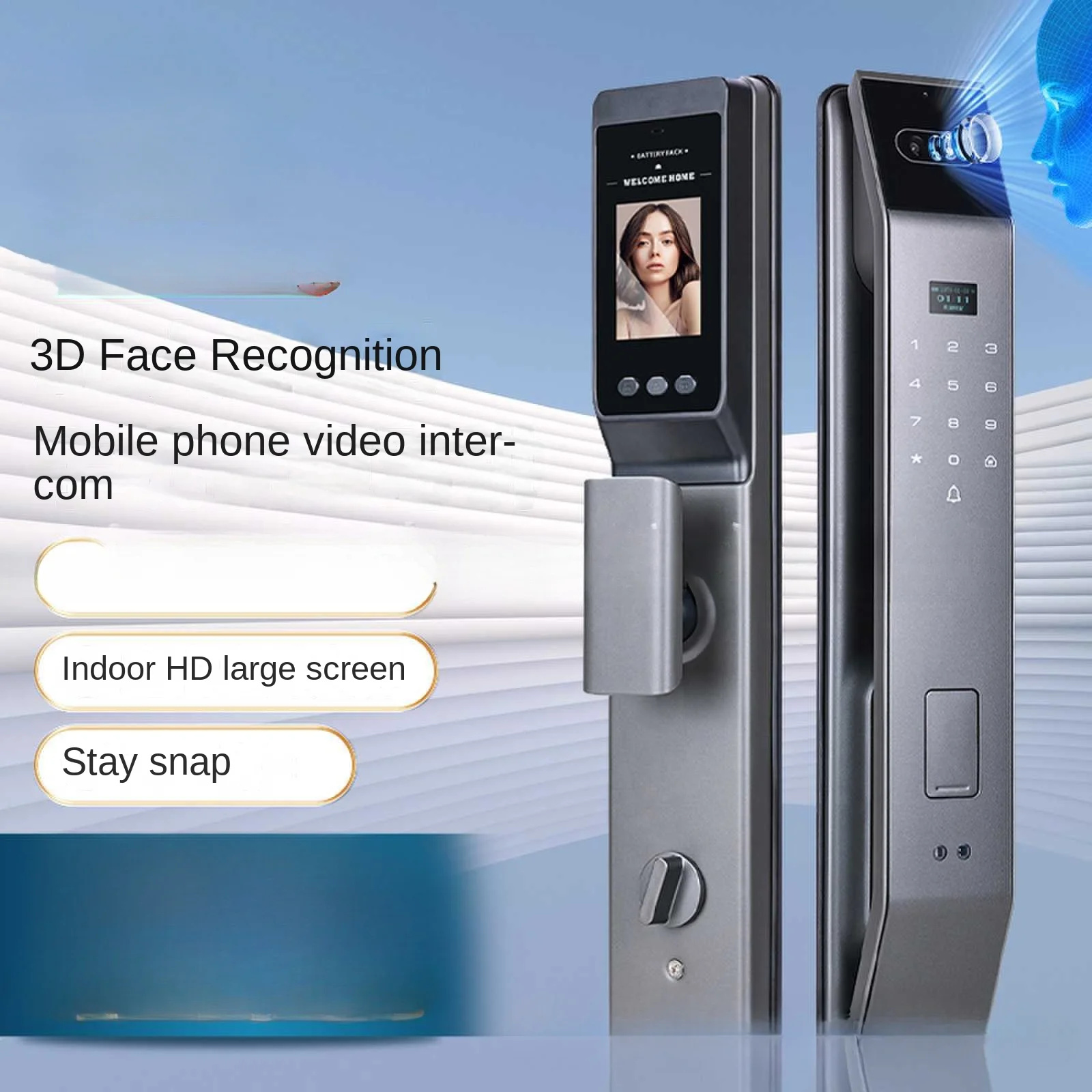 Hold-the-fingerprint-lock-household-anti-theft-door-lock-visual-cat-eye ...