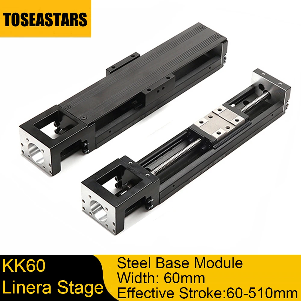 KK60-Sliding-Table-Linear-Stage-Width-60mm-Steel-Base-Module-Linear-Axis-High-Stiffness-High ...