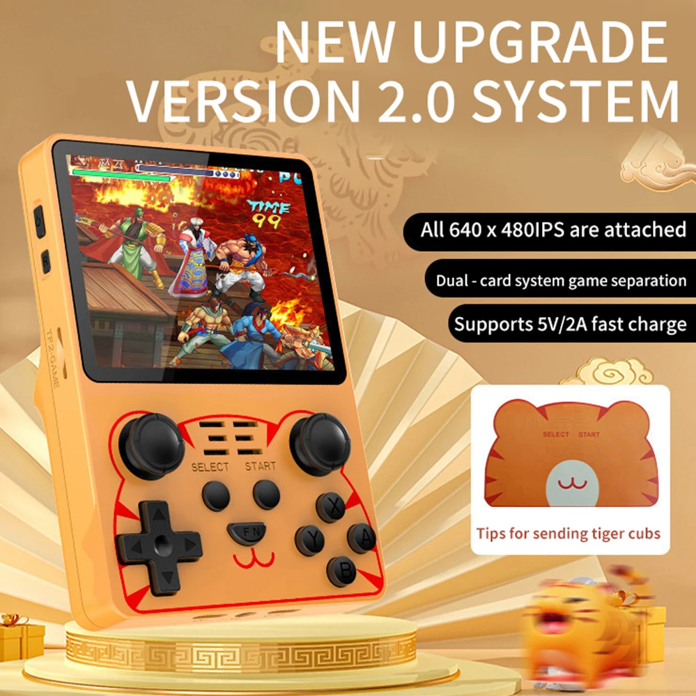 Oficial powkiddy rgb20s handheld game console sistema de código aberto ...