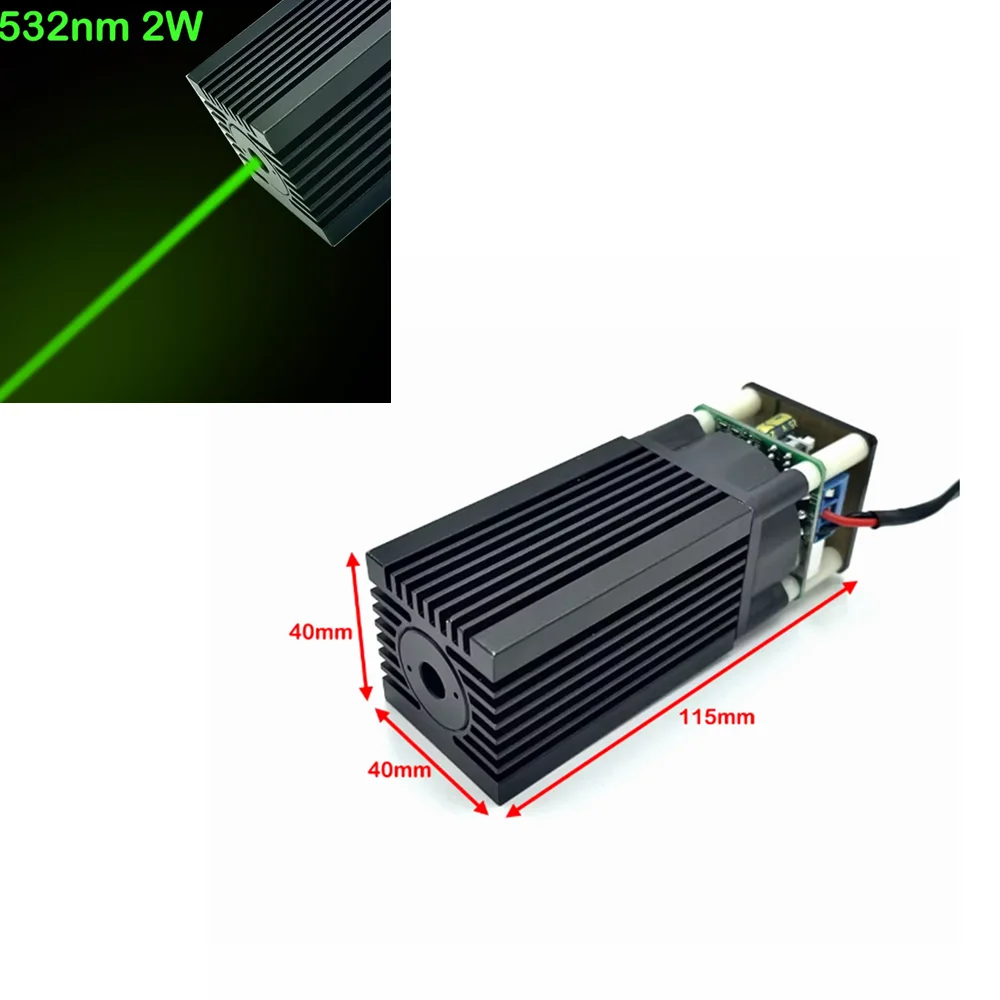 532nm 2W Green Laser Module for bird Repellent and Landmark high-speed ...