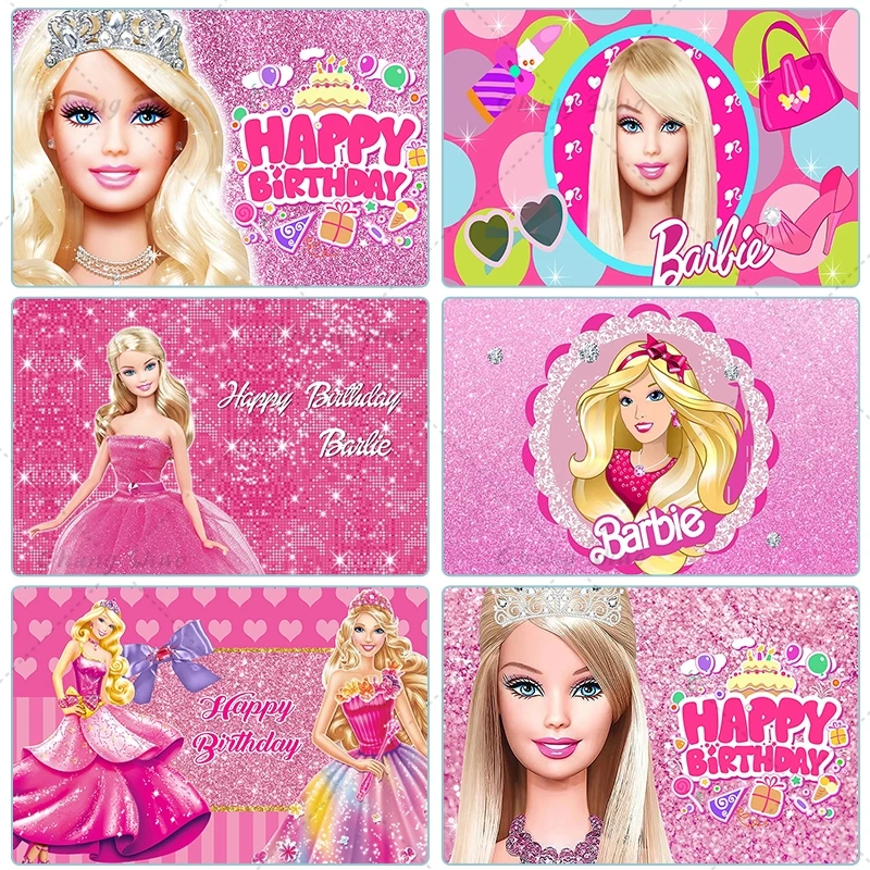 Barbie-Theme-Pink-Princess-Photography-Background-Girls-Birthday-Party ...