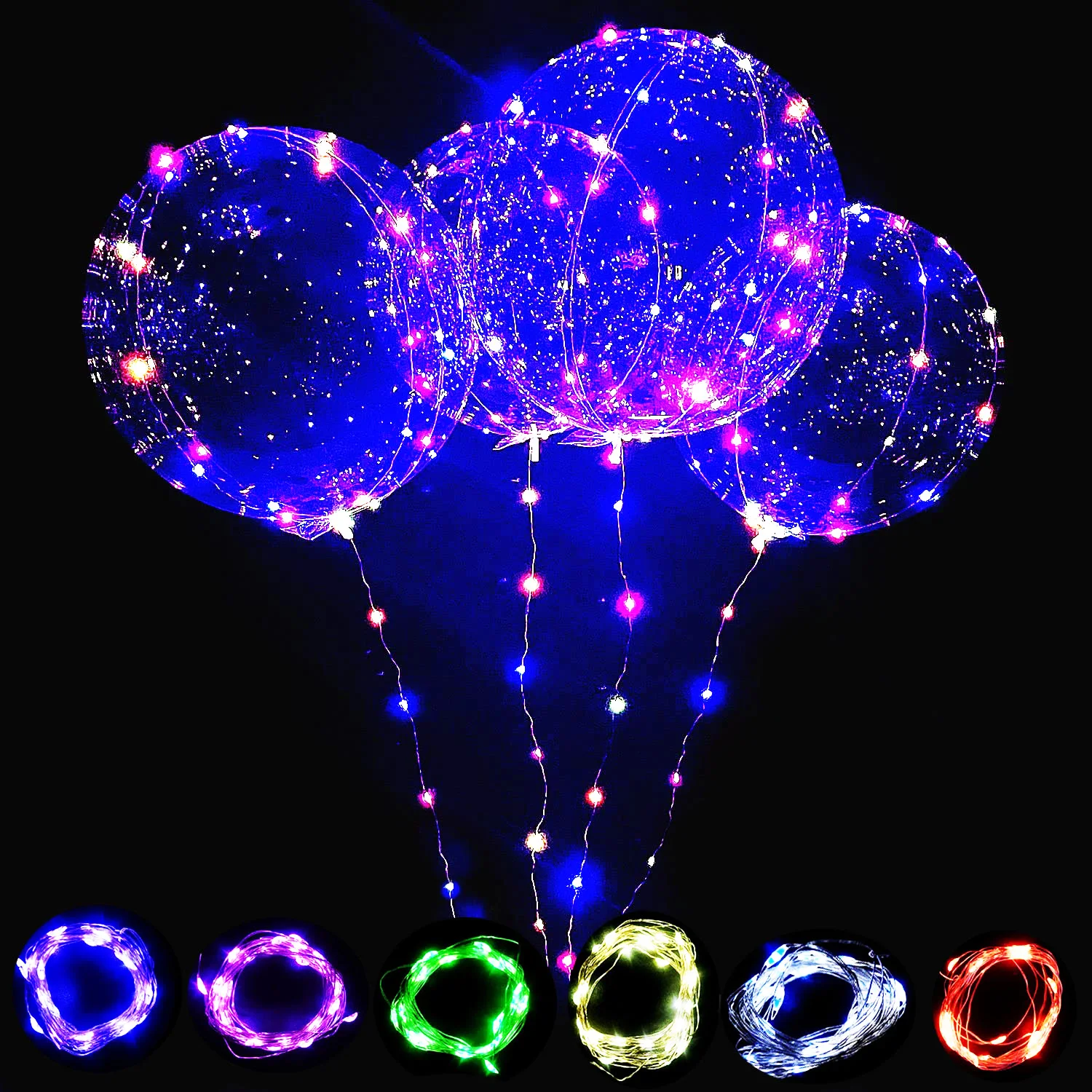 Globo-de-helio-transparente-con-luz-LED-globo-brillante-de-20-pulgadas ...