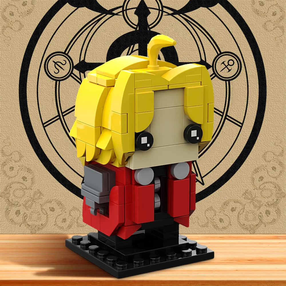 MOC-Fullmetal-Alchemist-Edward-Ed-Elric-Brickheadz-Building-Block-Anime ...