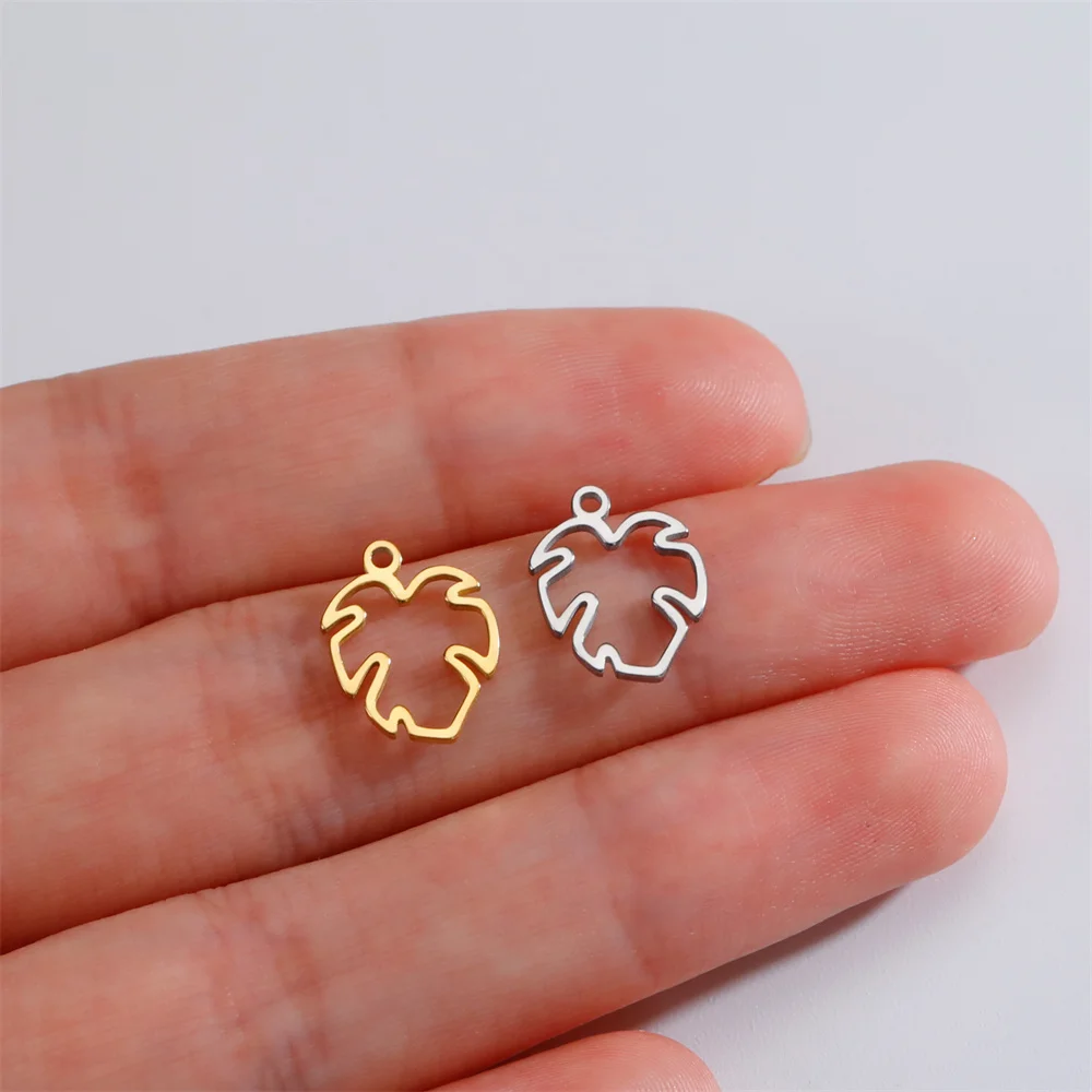 5pcs-Lot-Tropical-Leaves-Charms-Stainless-Steel-Making-Plant-Tiny-Charm ...