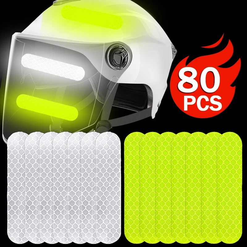 80-10PCS-Safety-Warning-Helmet-Stickers-Reflective-Safety-Decals ...
