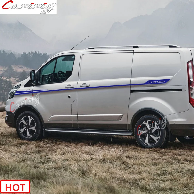 2Pcs Car Body Sticker For Ford Transit Tourneo Custom Camper Van Sport ...