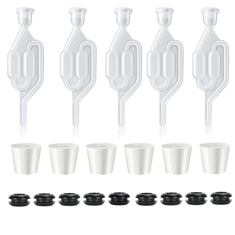 S-ShapeTwin-Bubble-Airlock-for-Wine-Making-Airlock-for-Wine-Fermenting-Brewing-Beer-Wine ...