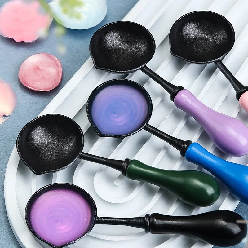 Non-stick-Wax-Seal-Stamp-Spoon-Double-Opening-Fire-Lacquer-Wax-Grain ...