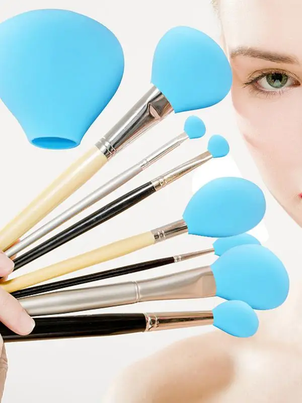 Silicone-Makeup-Brush-Covers-Reusable-Makeup-Brush-Silicone-Protectors ...