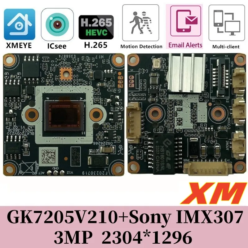 XM-IMX307-GK7205V210-H-265-HD-IP-Camera-Module-Board-3MP-Low ...