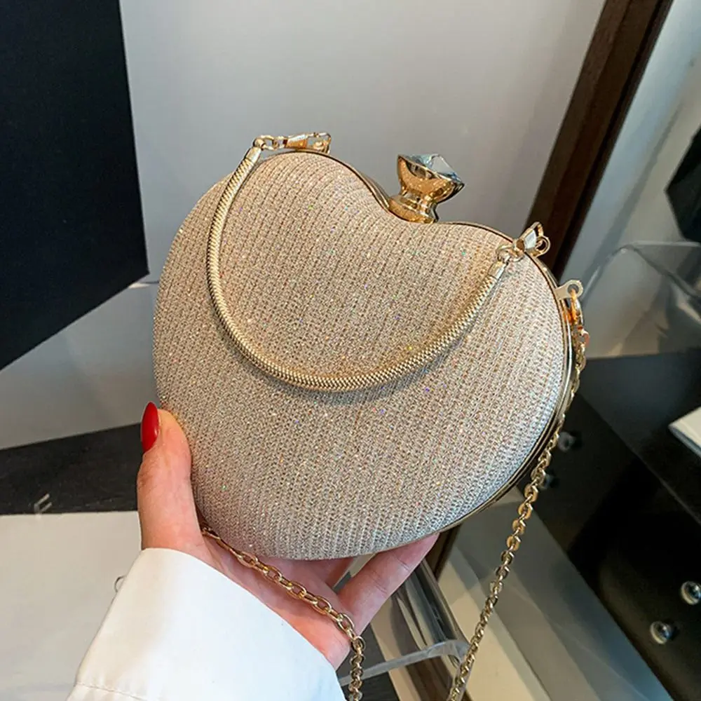 Evening-Clutch-Bag-Women-Bag-Shiny-Handbag-Heart-Shape-Metal-Clutches-Bag-Fashion-Chain-Shoulder ...