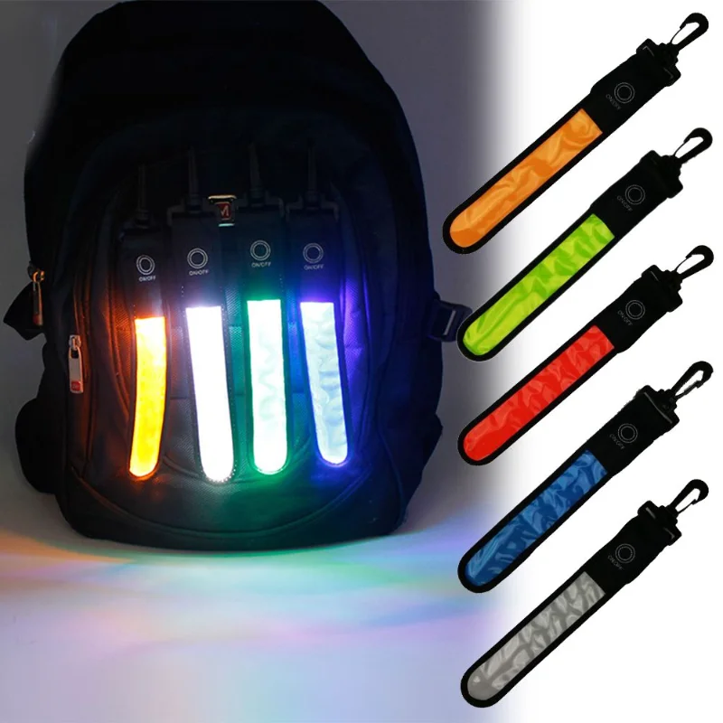 Backpack-Reflective-Strip-Cycling-Hiking-Bag-LED-Reflector-Light ...