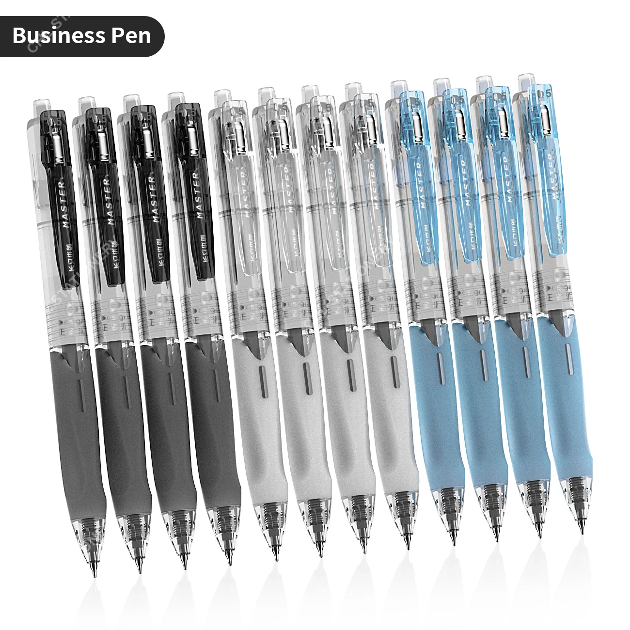 Gel Pens - 12 Retractable Gel Pens, 0.5mm Fine Tip, Quick Dry Ink, Non ...